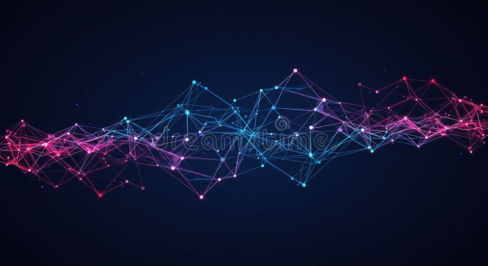 An Abstract Representation of Interconnected Points and Lines Forms a ...