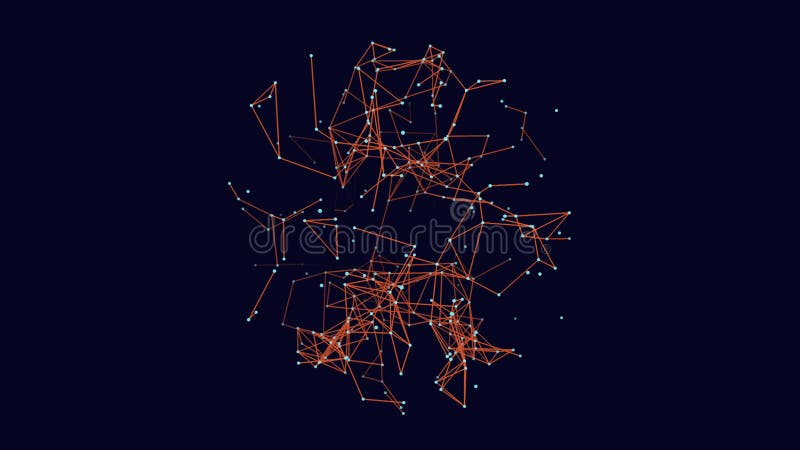 Connected Network of Lines and Dots Resembling a Celestial ...