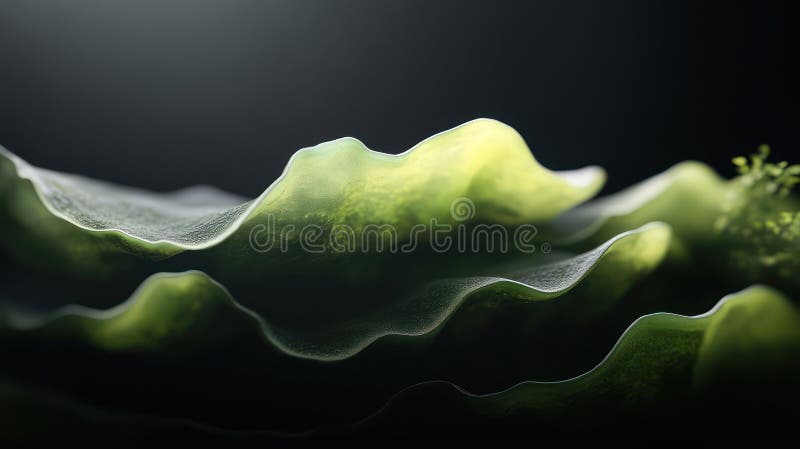 Abstract Representation of Layered Green Textures Resembling Natural ...