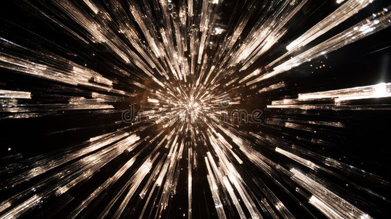 An Abstract Representation of Light Beams Radiating Outward, Creating a ...
