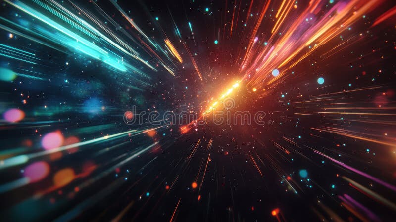 An Abstract Representation of Light and Motion, Evoking a Sense of ...