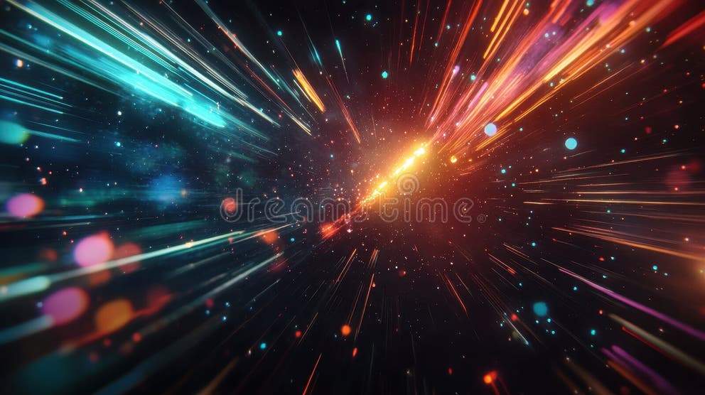 An Abstract Representation of Light and Motion, Evoking a Sense of ...