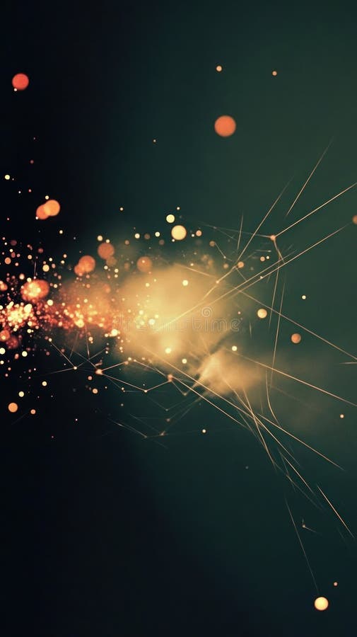 Abstract Representation of Light and Particles in Motion, Creating a ...