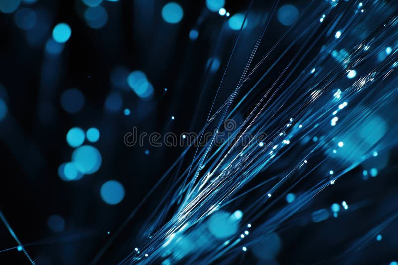 Abstract Representation of Light and Technology with Glowing Strands ...