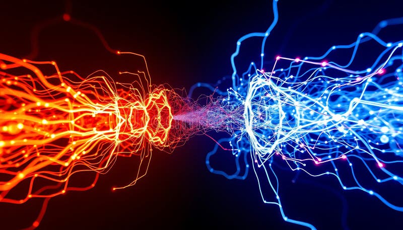 Abstract Lightning Energy, Dynamic and Powerful Electric Effect ...