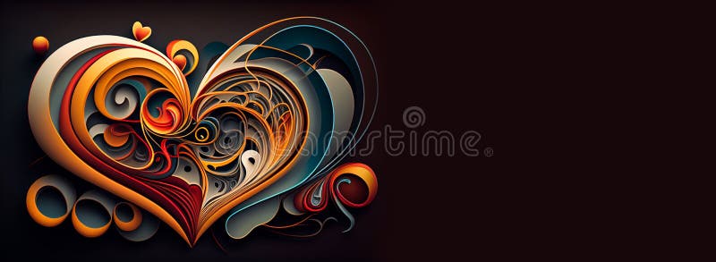 An Abstract Representation of Love with Flowing Lines Generative AI ...