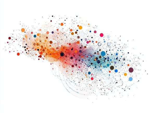 Abstract Representation of Machine Learning Algorithms and Data Sets Isolated on White ...