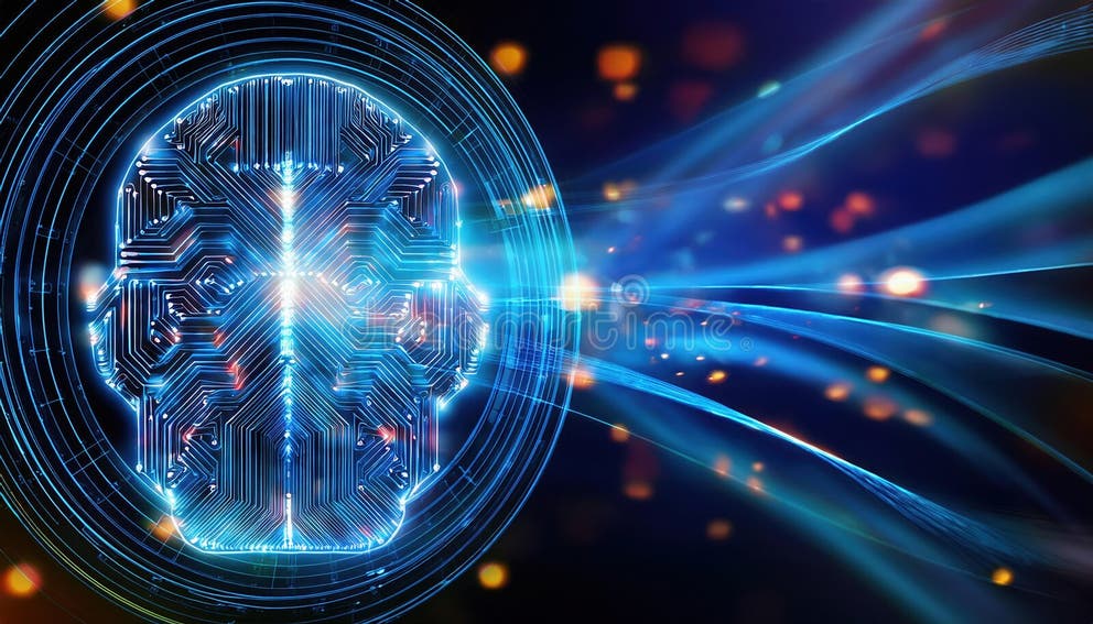 Abstract Representation of Machine Learning Algorithms Enhancing Efficiency, Visualized through ...