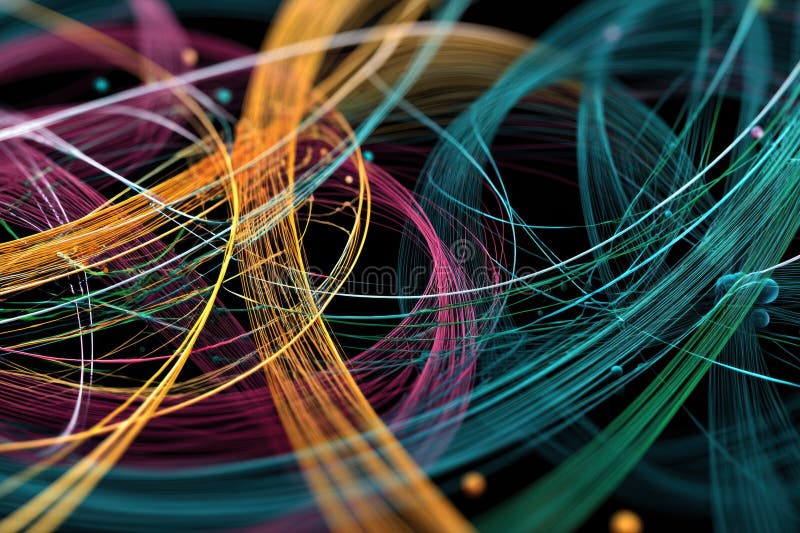 Abstract Representation Of Machine Learning With Tangled Data Loops
