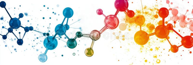 Abstract Representation of Molecular Structure Symbolizing Connection ...