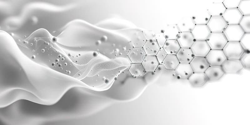 Abstract Representation of Molecular Structure and Wave Patterns in a ...
