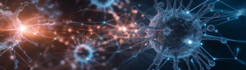 Abstract Representation Of Molecular Structures And Connections
