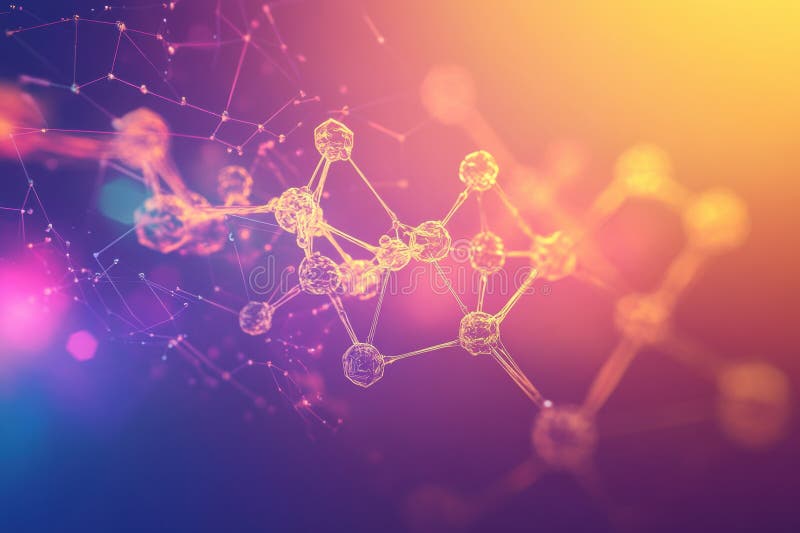 Abstract Representation of Molecules and Chemical Structures in Vibrant ...
