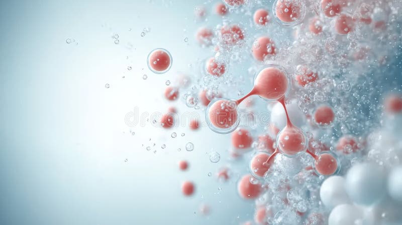 An Abstract Representation of Molecules in Motion, Showcasing Intricate ...