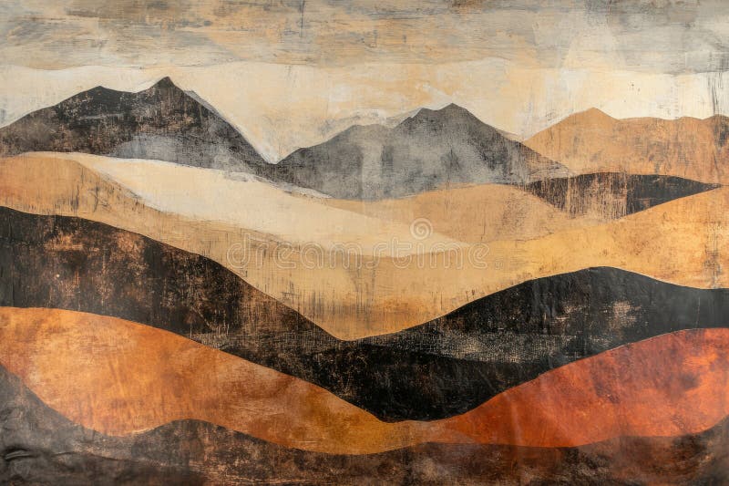 Abstract Representation of Mountain Ridges and Valleys from an Aerial ...