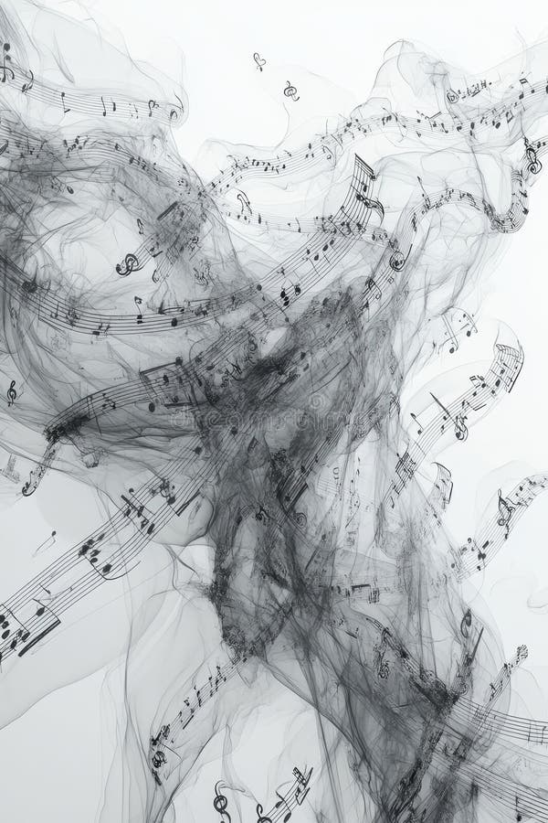 Musical Notes Amidst Ethereal Smoke Harmony Stock Photos - Free ...