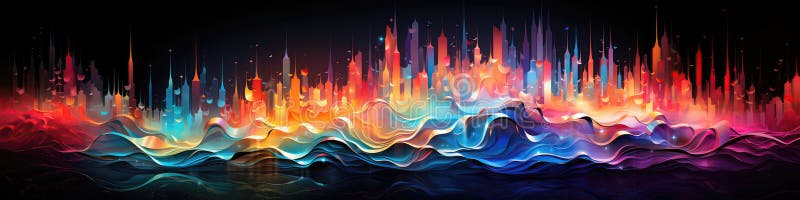 Abstract Representation of Musical Rhythms and Beats. Generative AI ...