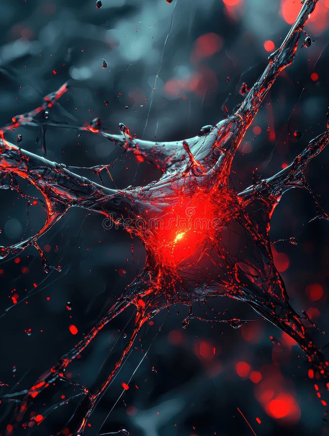 Abstract Representation of Nerve Pain with Sharp Lines Stock ...