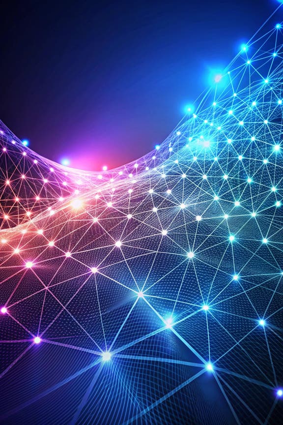 Wave of Dots and Weave Lines. Abstract Background. Network Connection ...