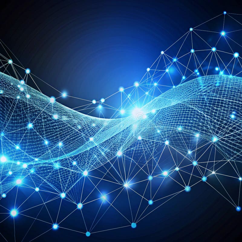 Wave of Dots and Weave Lines. Abstract Background. Network Connection ...