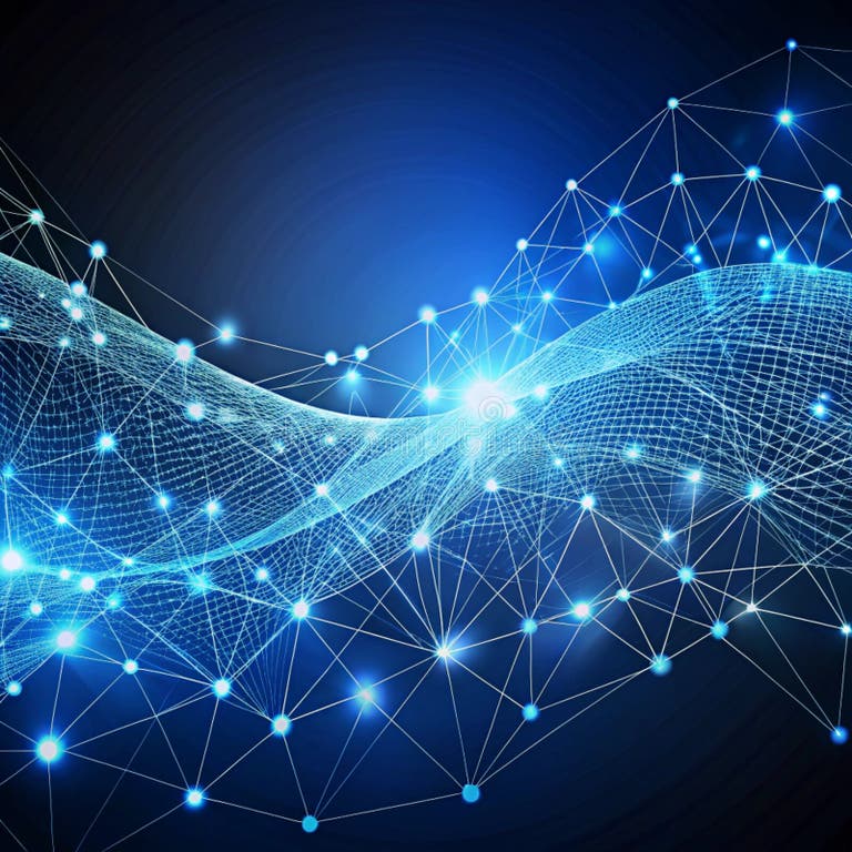 Wave of Dots and Weave Lines. Abstract Background. Network Connection ...