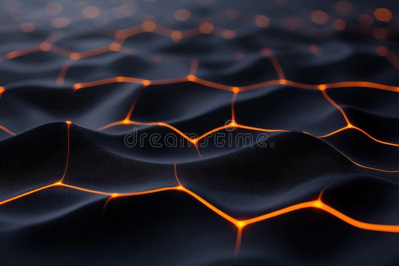 Abstract Representation of a Network Shield with Glowing Data Lines ...