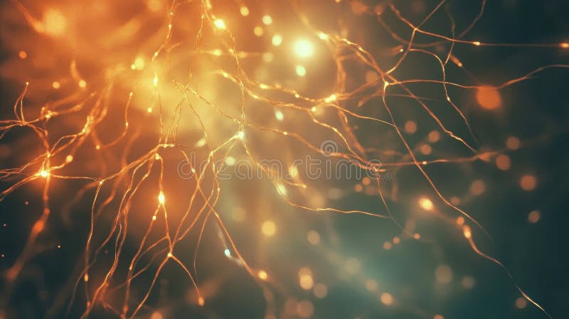 Abstract Representation of Neural Connections with Glowing Strands and ...
