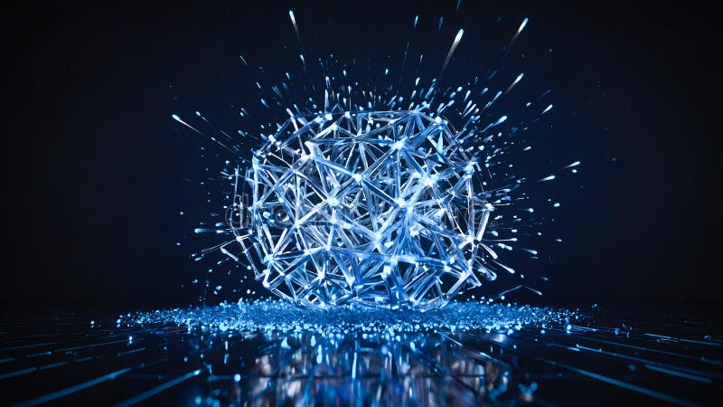 An Abstract Representation of a Neural Network with Glowing Blue and ... An Abstract Representation of a Neural Network with Glowing Blue and ...