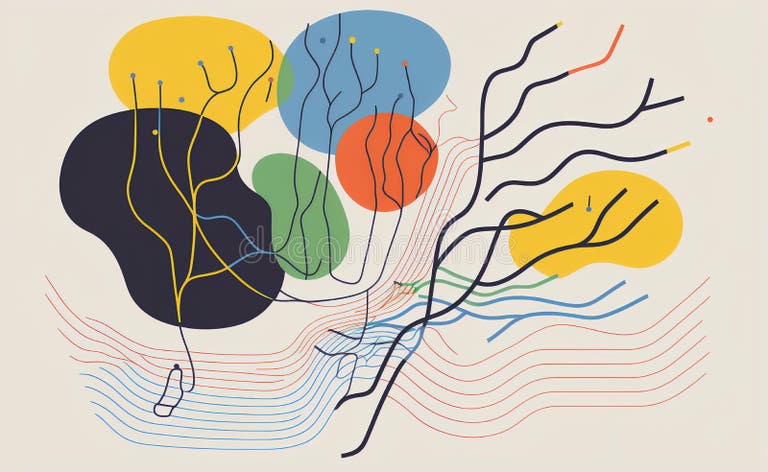 Abstract Representation of Neural Pathway (AI Generated) Stock ...