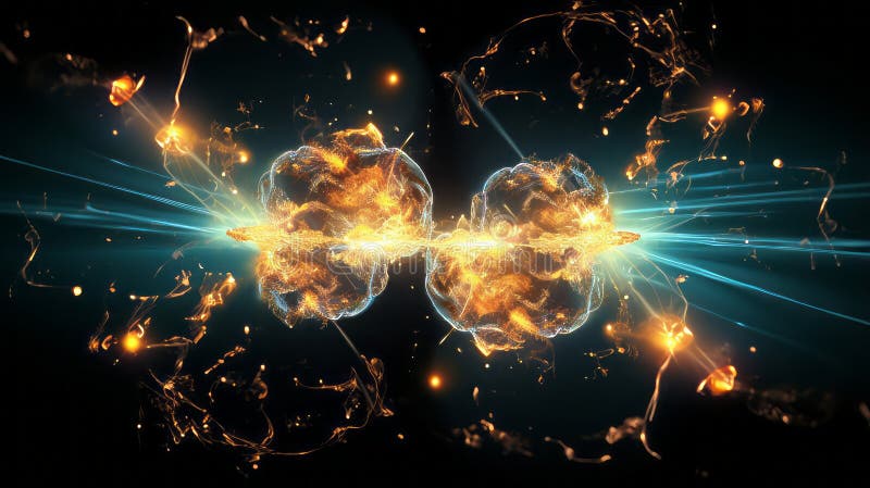 Abstract Representation of Nuclear Fission Reactions Stock Illustration ...