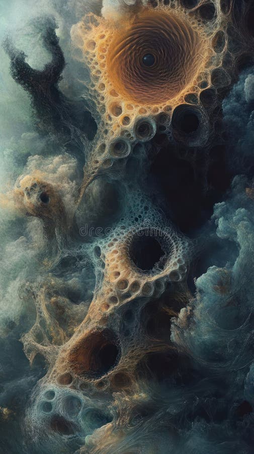 Abstract Representation of Organic Forms Resembling a Cosmic or ...