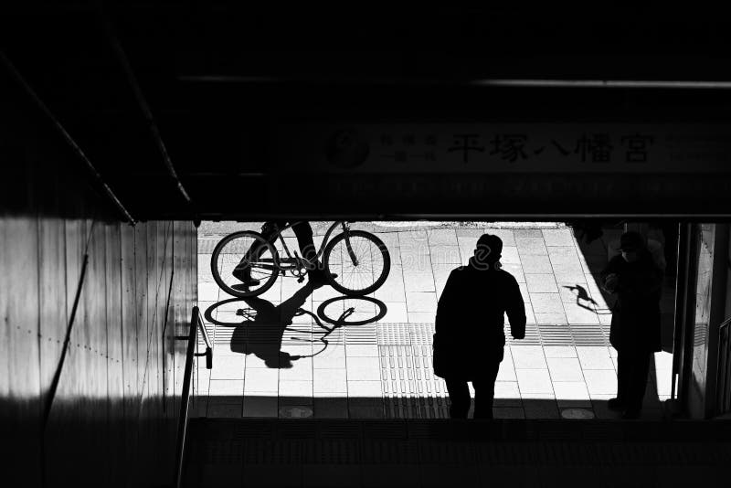 An Abstract Representation of Passers-by in the Station Area. Stock ...