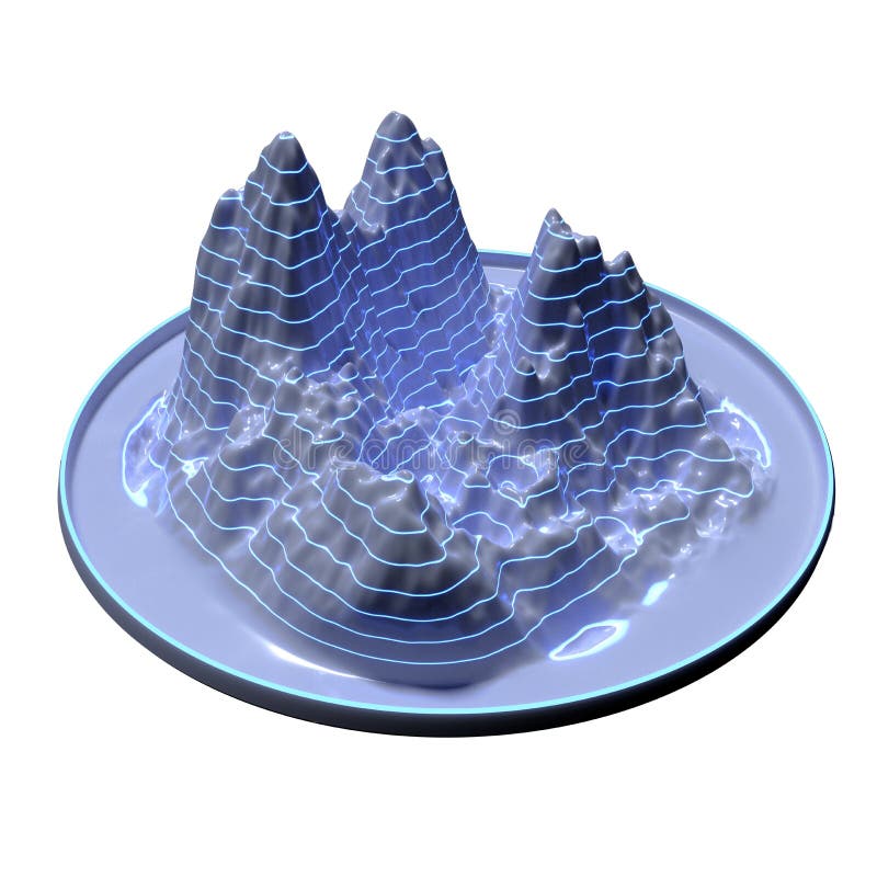 Abstract Representation of a Piece of Landscape, 3d Illustration Stock ...