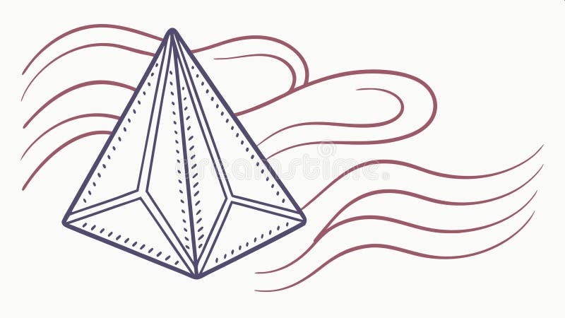 Abstract Representation of a Pyramid with Flowing Lines Vector Design ...