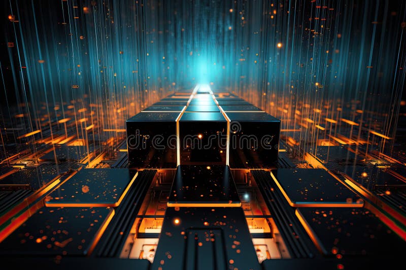 Abstract Representation of a Quantum Computer Stock Photo - Image of ...