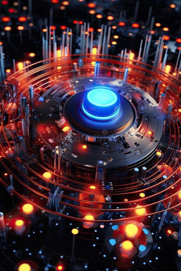 Abstract Representation of a Quantum Computer Stock Photo - Image of ...