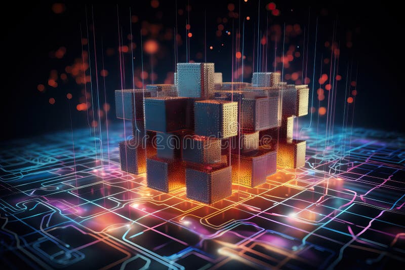 Abstract Representation of a Quantum Computer Stock Photo - Image of ...