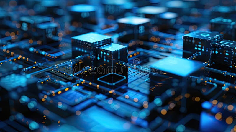 Abstract Representation of a Quantum Computer Stock Illustration ...