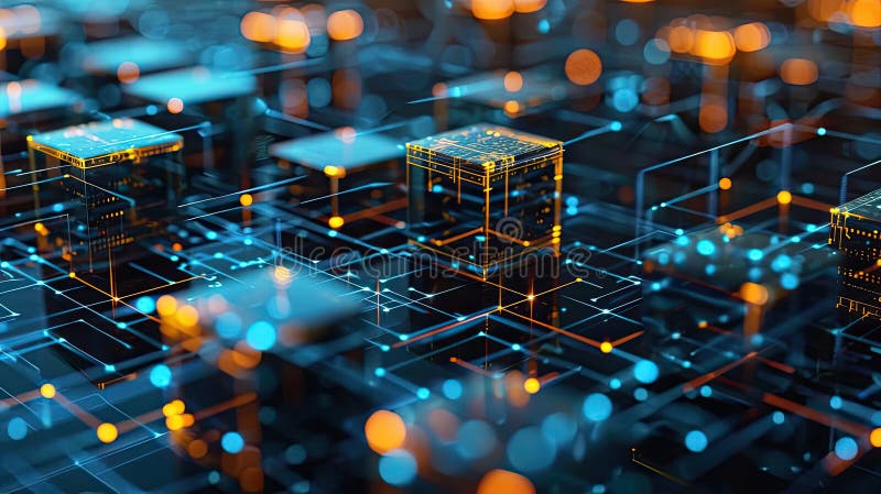Abstract Representation of a Quantum Computer Stock Illustration ...