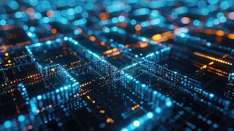 Abstract Representation of a Quantum Computer Stock Illustration ...