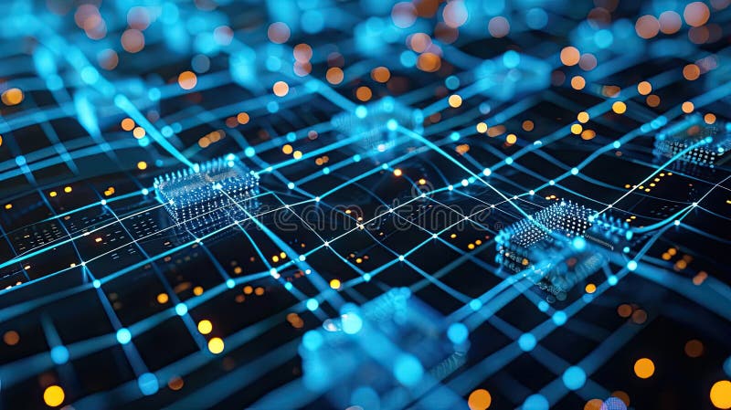 Abstract Representation of a Quantum Computer Stock Illustration ...