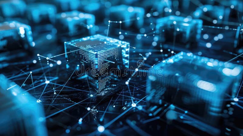 Abstract Representation of a Quantum Computer Stock Illustration ...