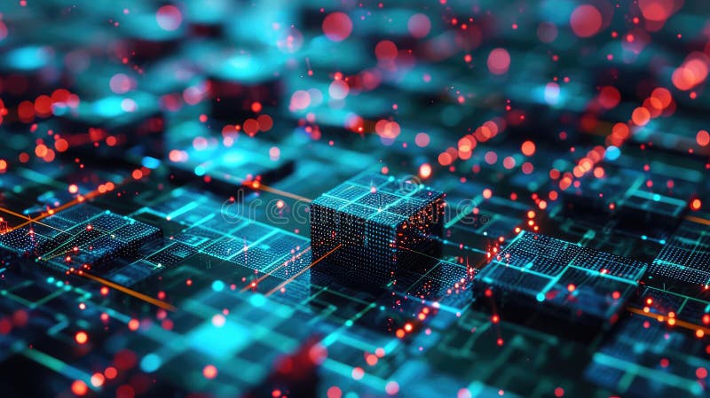 Abstract Representation of a Quantum Computer Stock Illustration ...