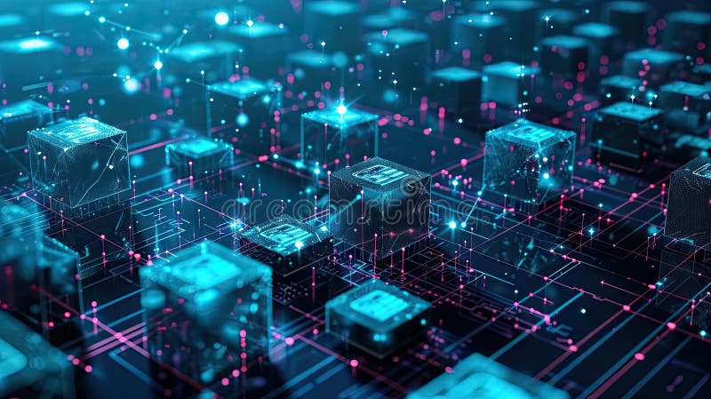 Abstract Representation of a Quantum Computer Stock Illustration ...