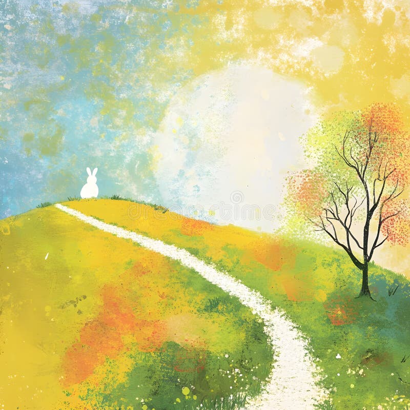 Abstract Representation of a Rabbit S Footprint Trail Stock ...