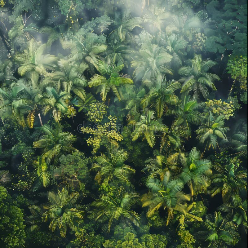 Abstract Representation of Rainforest Canopy. Stock Illustration ...