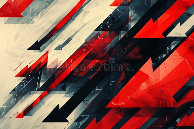 Abstract Representation of a Red Arrow Morphing To Overcome Various ...