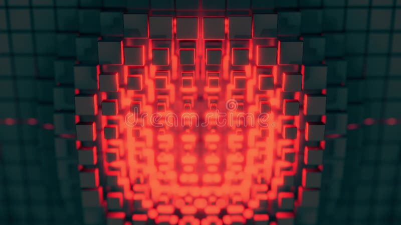 An Abstract Representation of a Red Light Wave Pattern within a Complex ...