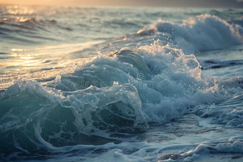 Abstract Seawater Flow Under Light Exposure Stock Illustration ...