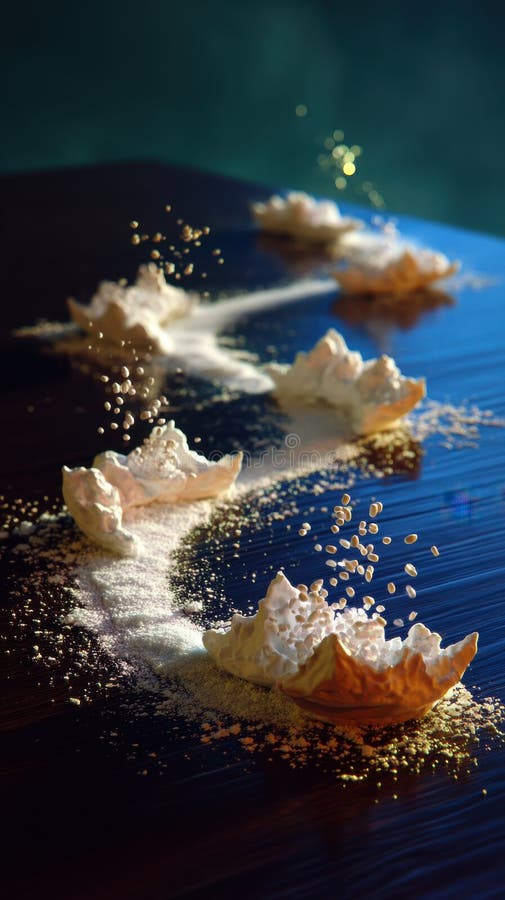 Abstract Representation of Seeds, with Shells and Scattering on a Table ...